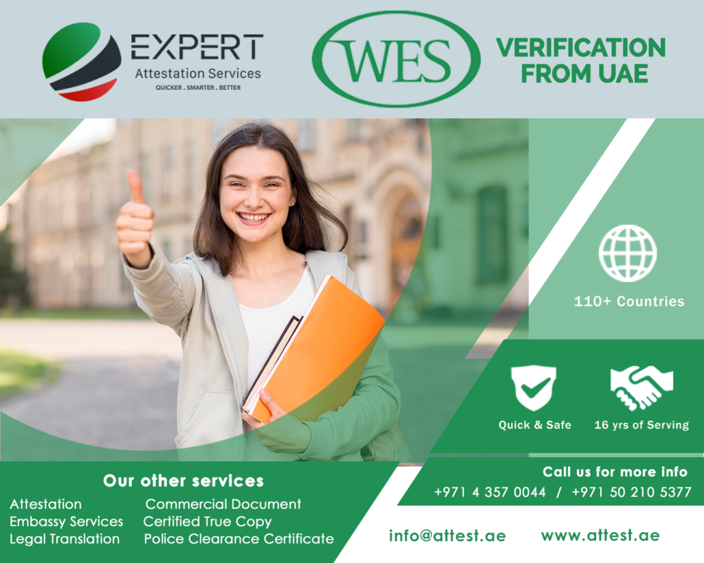 WES Verification : World Education Services for Asia, Europe & Middle ...